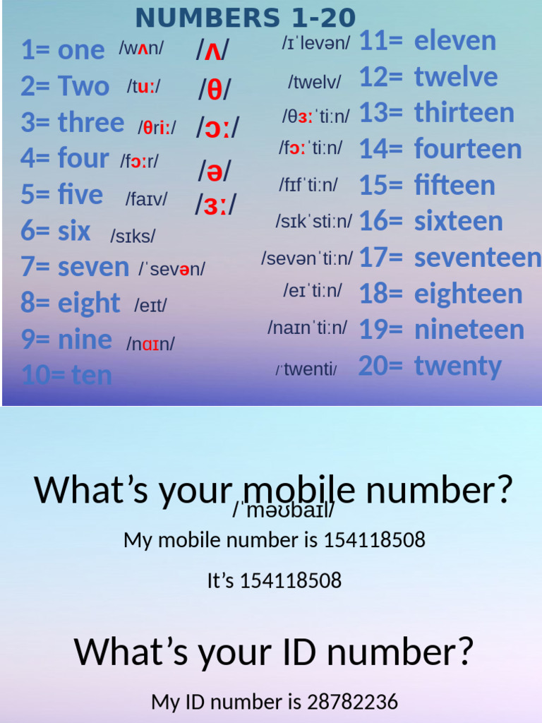 Numbers 1 100 | PDF