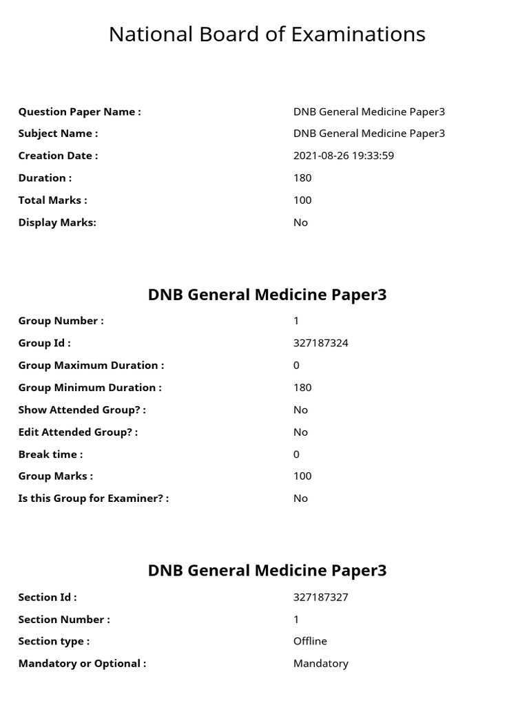General Medicine Paper3 | PDF | Clinical Medicine | Diseases And Disorders