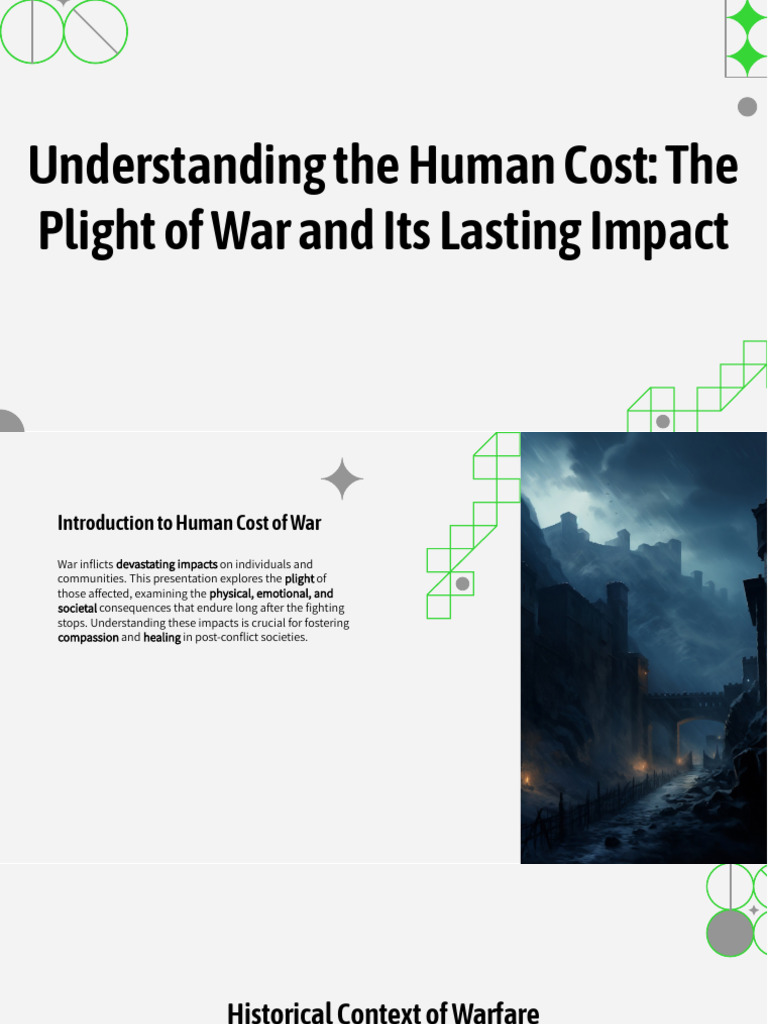 Slidesgo Understanding The Human Cost The Plight of War and Its Lasting ...