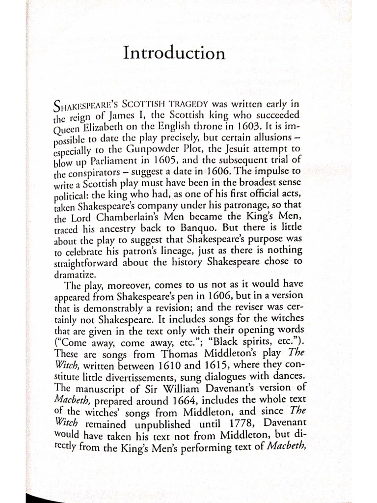 Macbeth Introduction | PDF