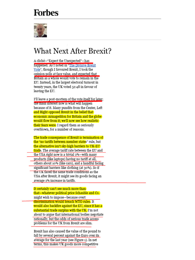What Next After Brexit - Forbeskeen (NXPowerLite Copy) | PDF | Brexit ...