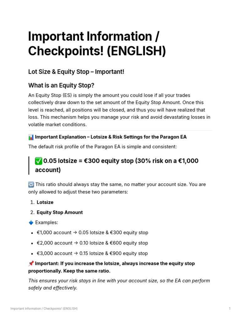 Important Information - Checkpoints! (ENGLISH) | PDF | Risk