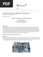 Denim Washing Process and Recipes | PDF | Chemical Substances | Textiles