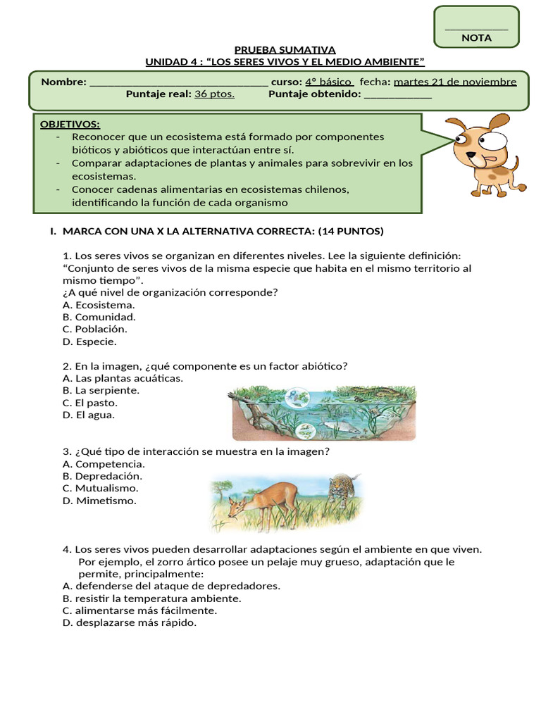 Seres vivos y su adaptación al medio | PDF | Ecosistema | Ecología