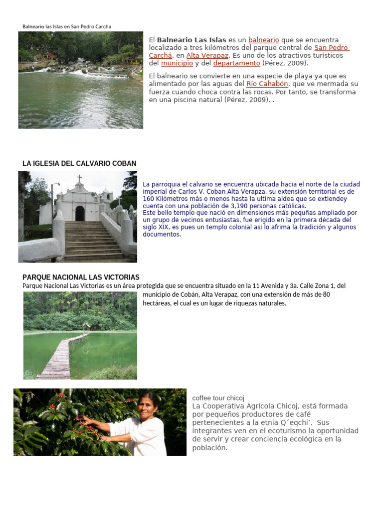 Lugares Turisticos de Coban | PDF