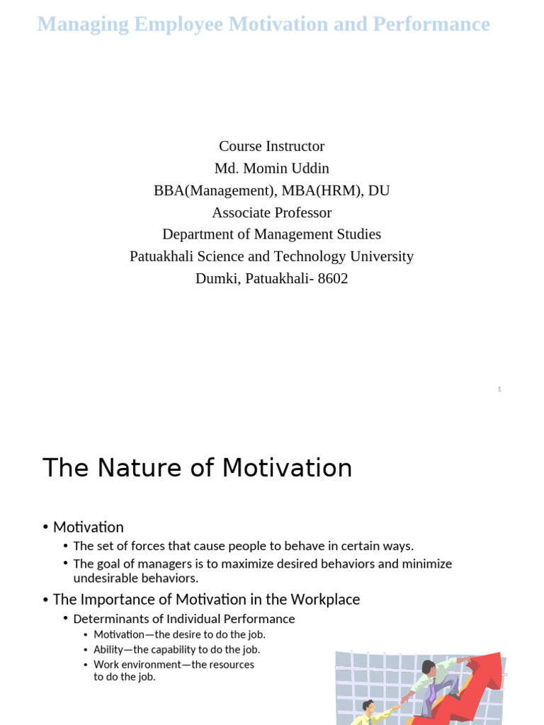 Presentation On Motivation | PDF | Motivational | Motivation