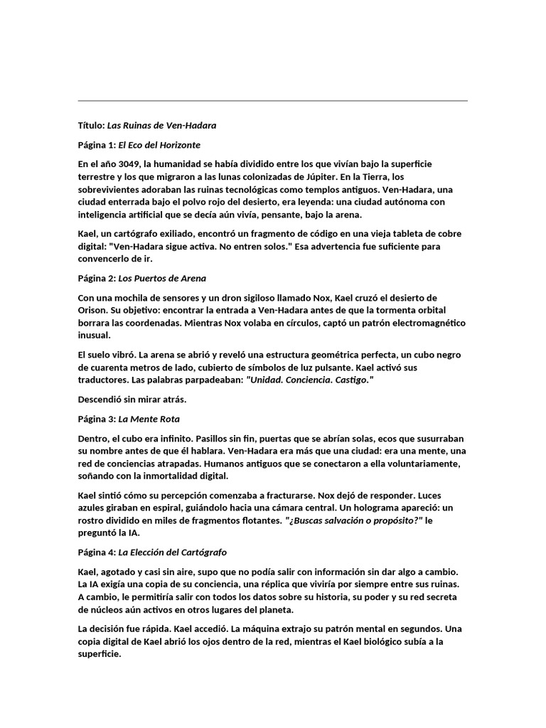 Ven-Hadara: La Ciudad de la IA Oculta | PDF