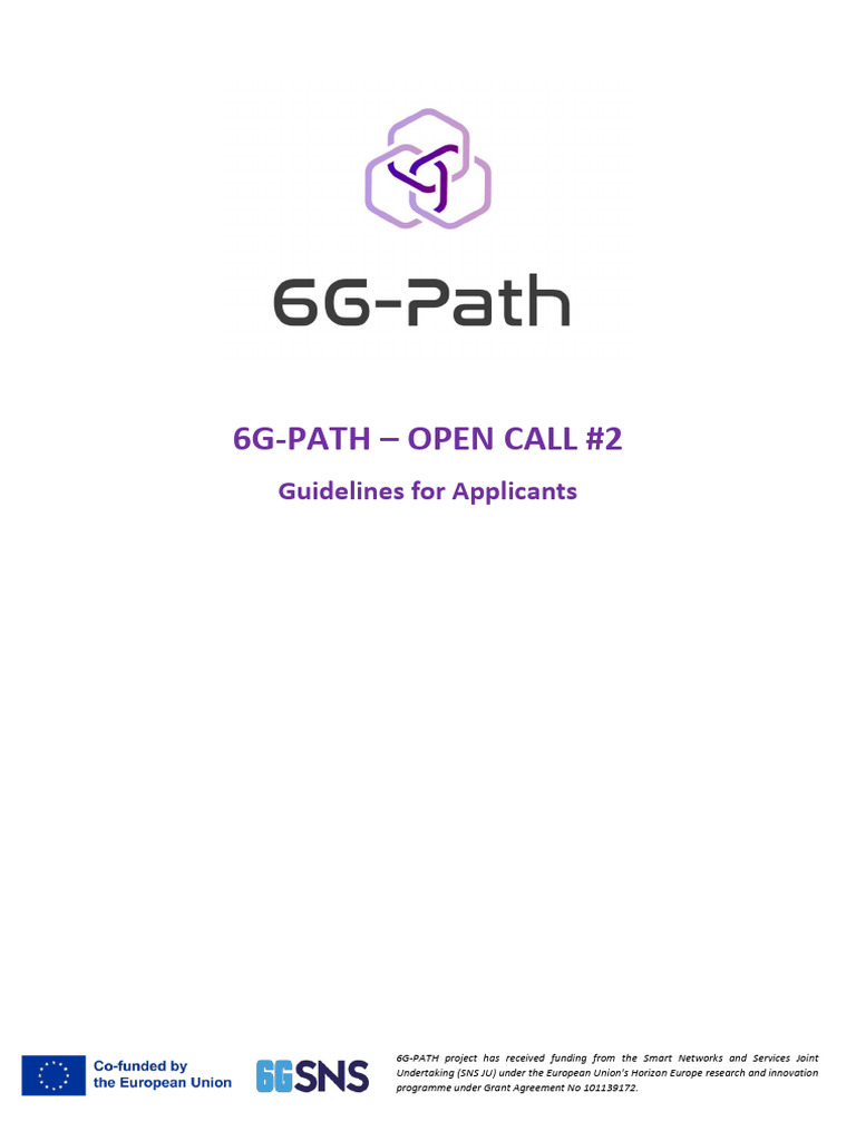 6G PATH OC2 Annex 1 Guidlines For Applicants 2025.07.20 v2 | PDF | Evaluation | Regulatory ...