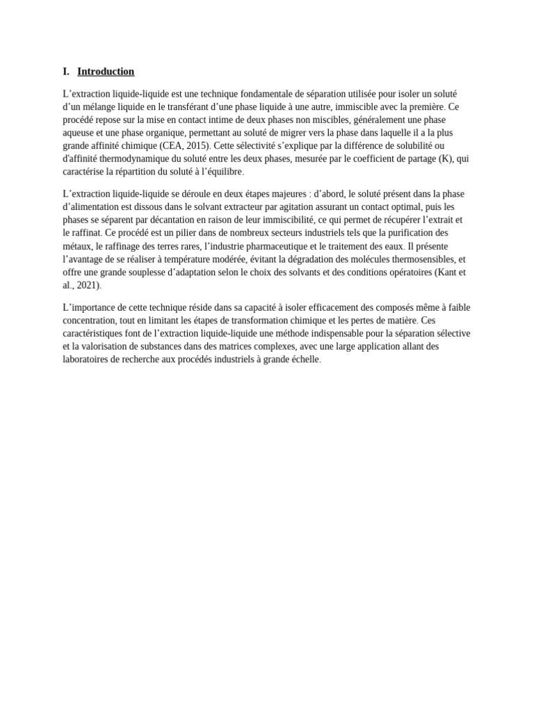 Extraction liquide-liquide : principes et applications | PDF ...