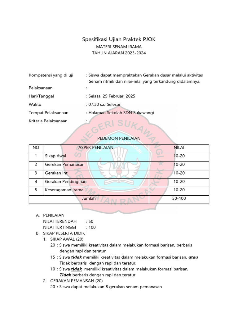 Materi Praktek Pjok Kelas 6 | PDF