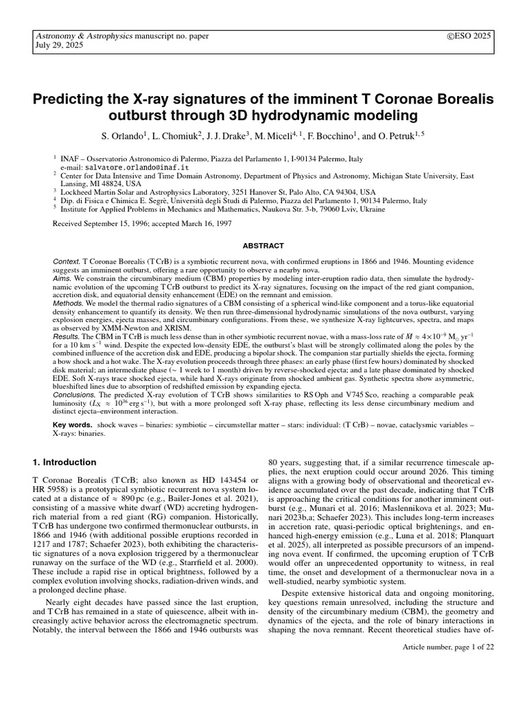 Predicting The X-Ray Signatures of The Imminent T Coronae Borealis ...