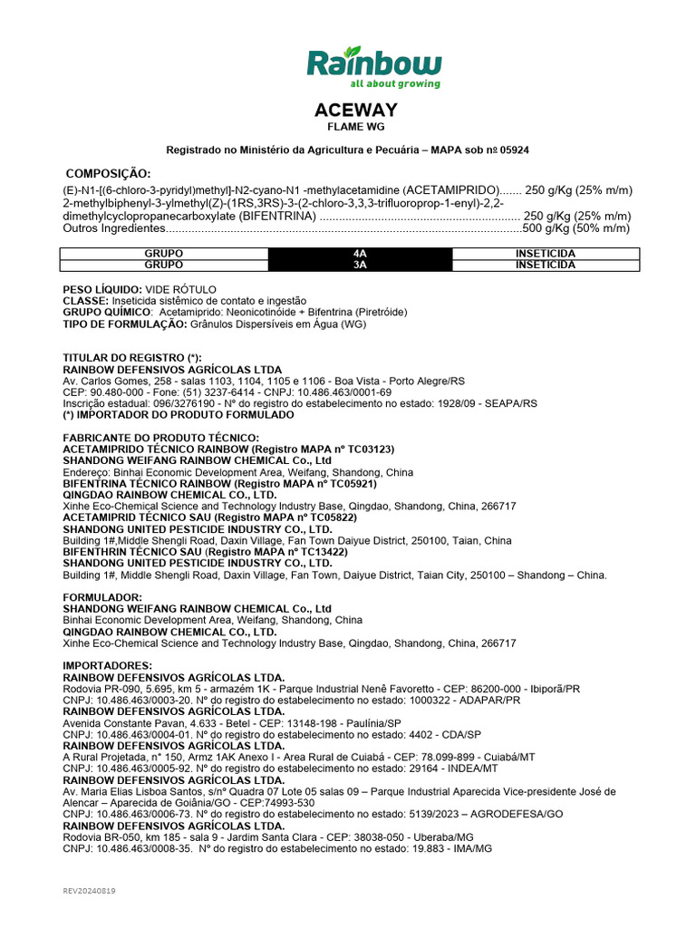Bula Aceway | PDF | Inseticida | Insetos