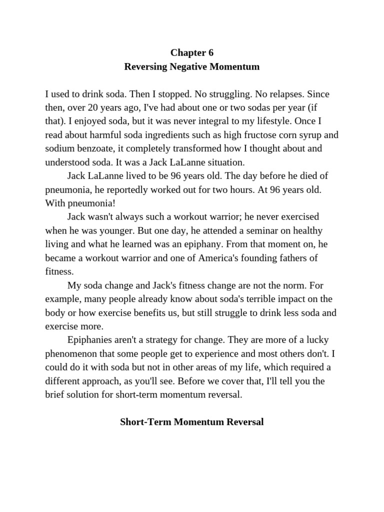 Reversing Negative Momentum | PDF | Alcoholism | Anxiety