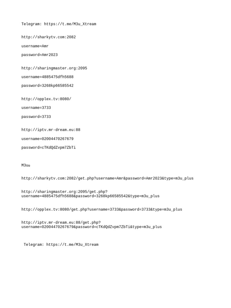 Shark Iptv @m3u Xtream | PDF