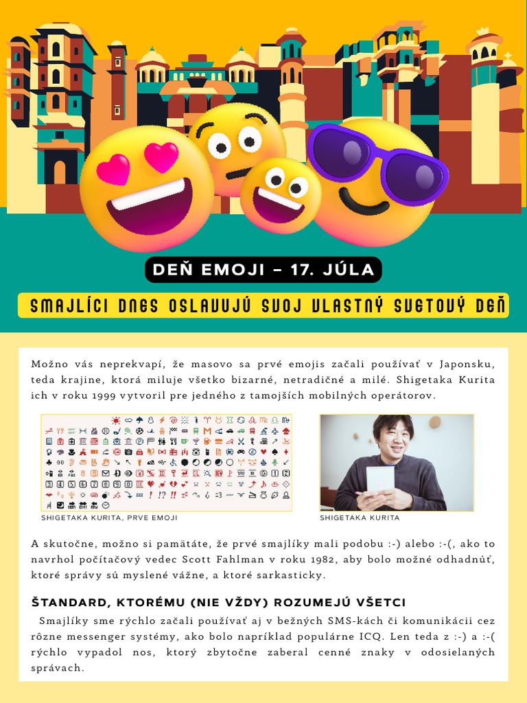 Smajlíci Dnes Oslavujú Svoj Vlastný Svetový Deň | PDF