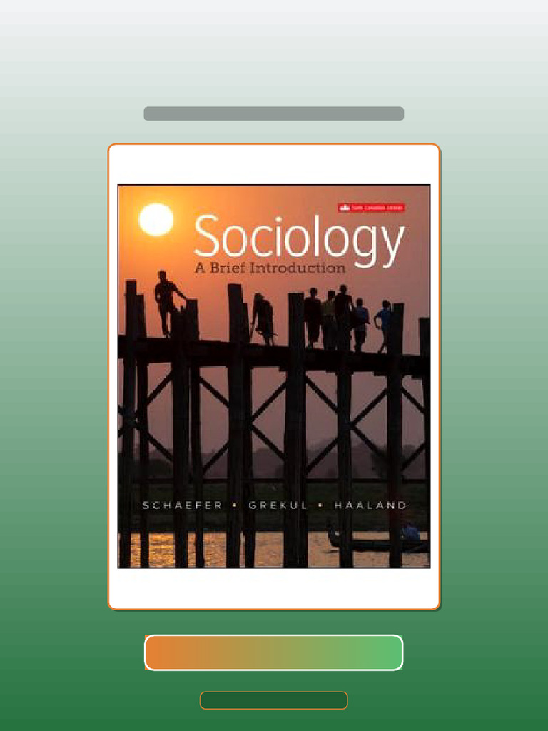 Sociology a Brief Introduction 6th Canadian Edition by Richard T ...
