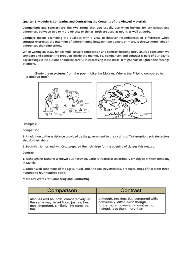 Comparing and Contrasting Techniques | PDF