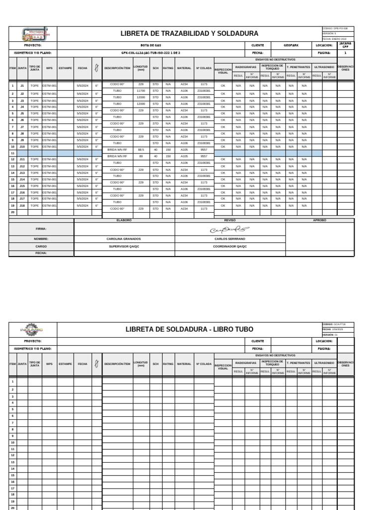 GCA-FT18 Libreta de Soldadura | PDF | Plomería