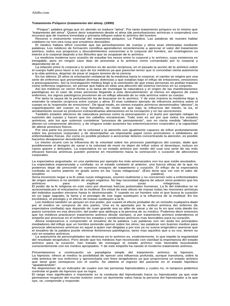 Psicoanalisis | PDF | Hipnosis | Trauma psicólogico
