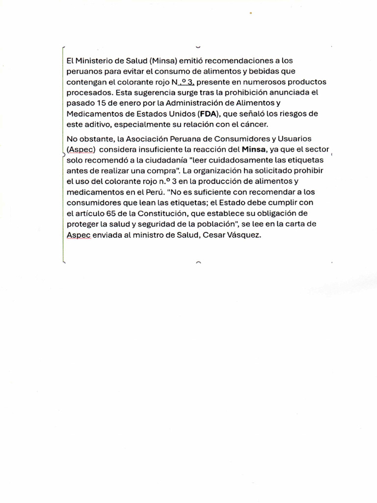 Colorante Rojo | PDF