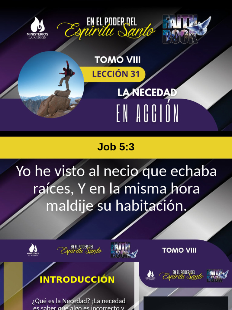 Lección 31 - La Necedad en Acción - Faithbook VIII | PDF | Libro de ...