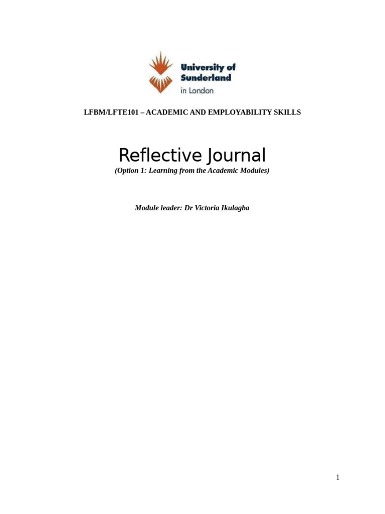 Reflective Journal on Academic Skills | PDF | Communication | Peer Review