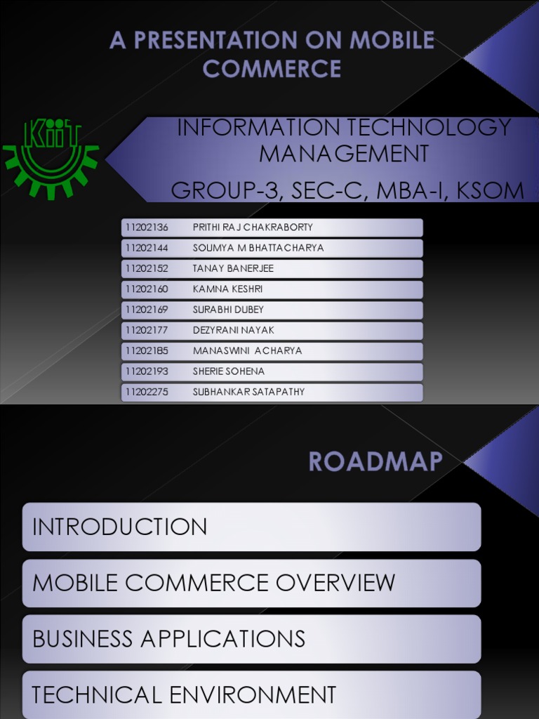 A Presentation On M Commerce | PDF | E Commerce | Mobile Phones