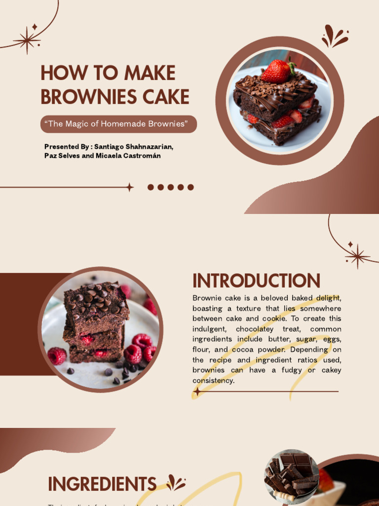 How To Make Brownies Cake: "The Magic of Homemade Brownies" | PDF ...