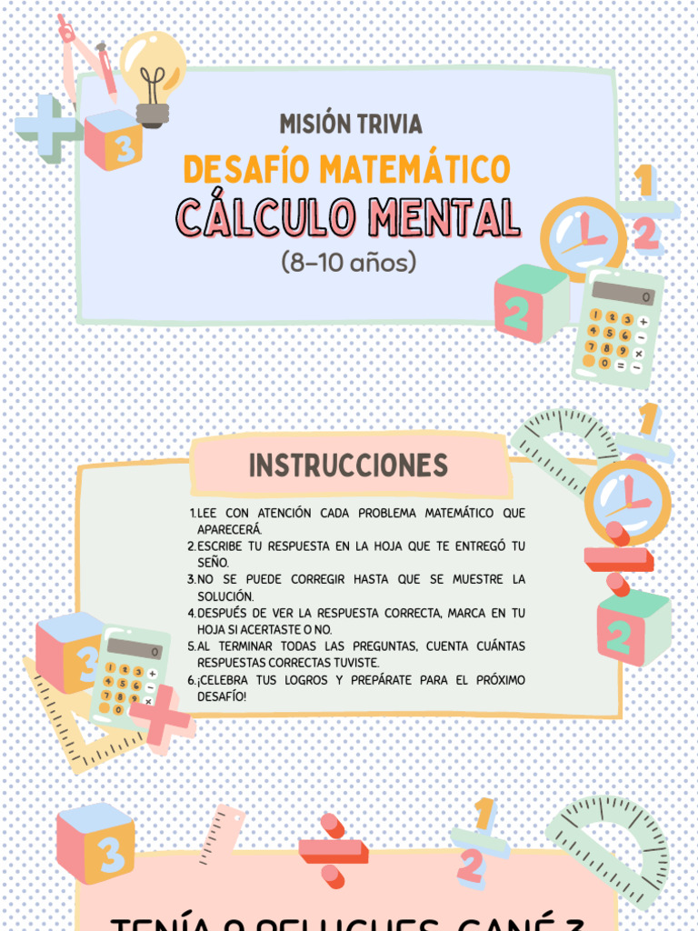 Misión Trivia, Cálculo Mental | PDF