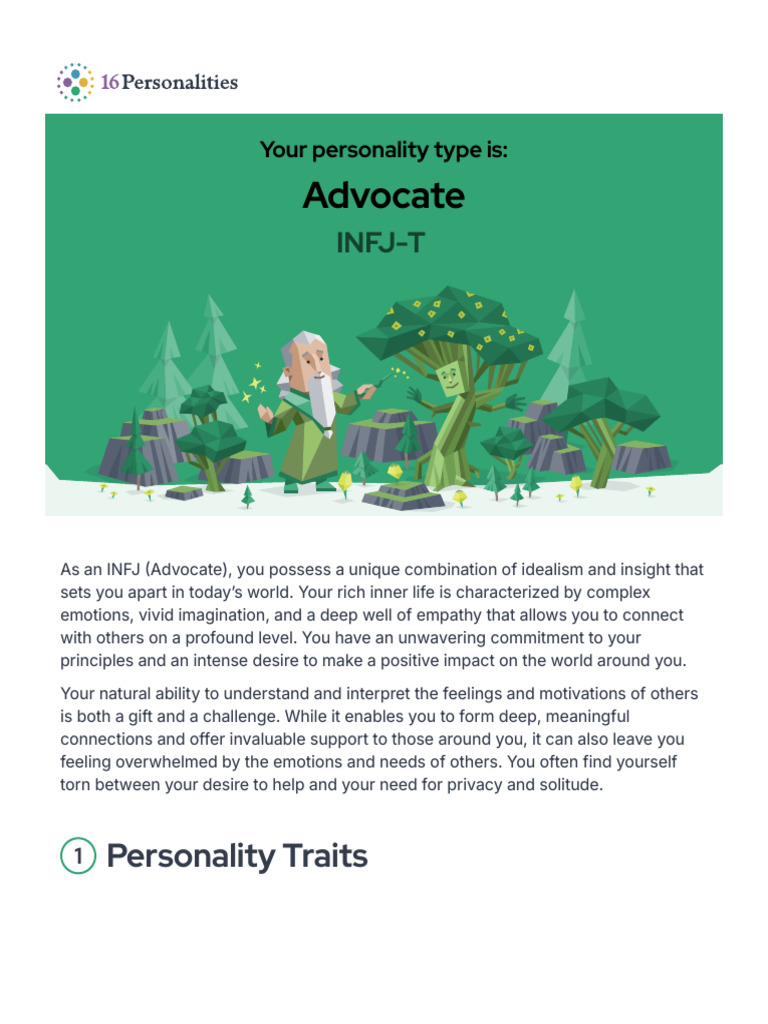 INFJ Personality (Advocate) - 16personalities | PDF | Personal Development | Empathy