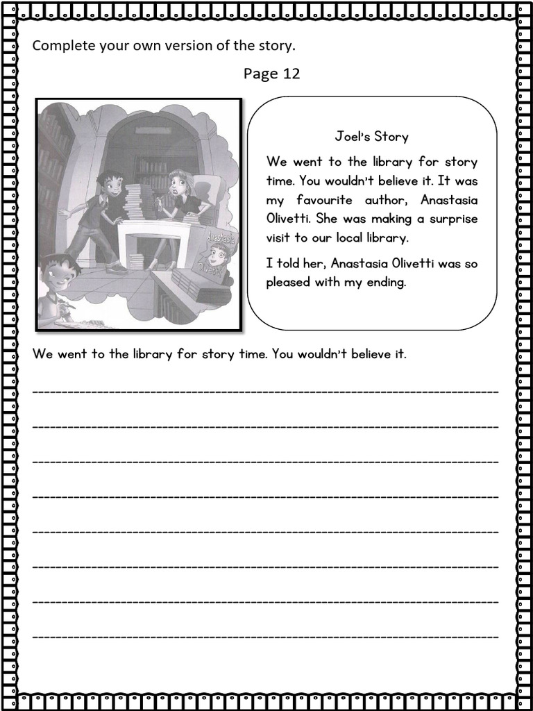 Complete Your Own Version of The Story | PDF