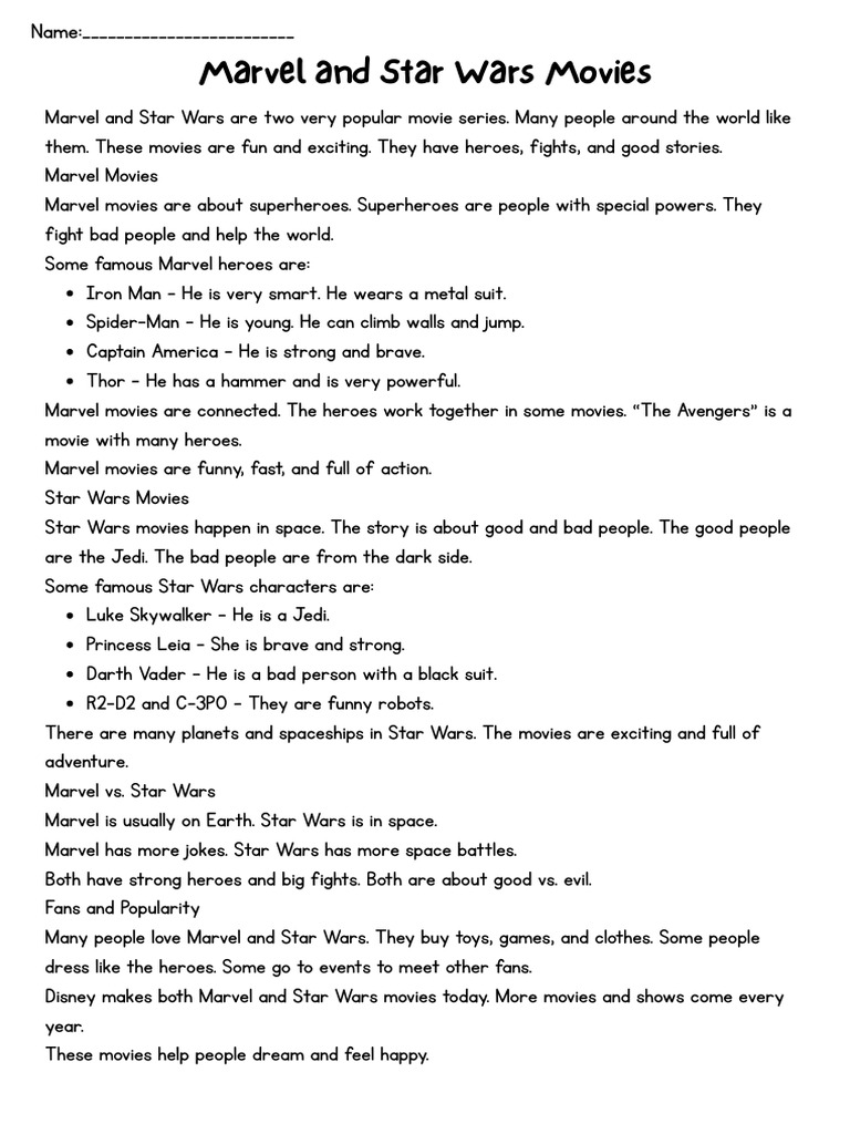 Reading Exam | PDF | Star Wars | Darth Vader