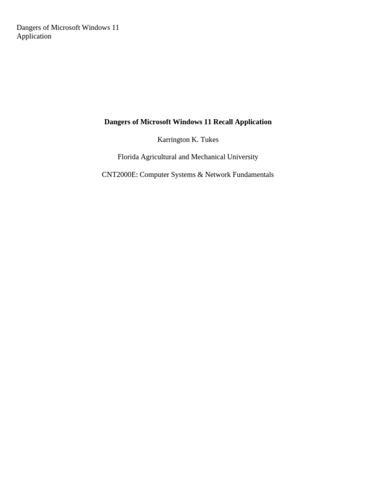 Dangers of Microsoft Windows Recall KT | PDF | Computer Security | Security