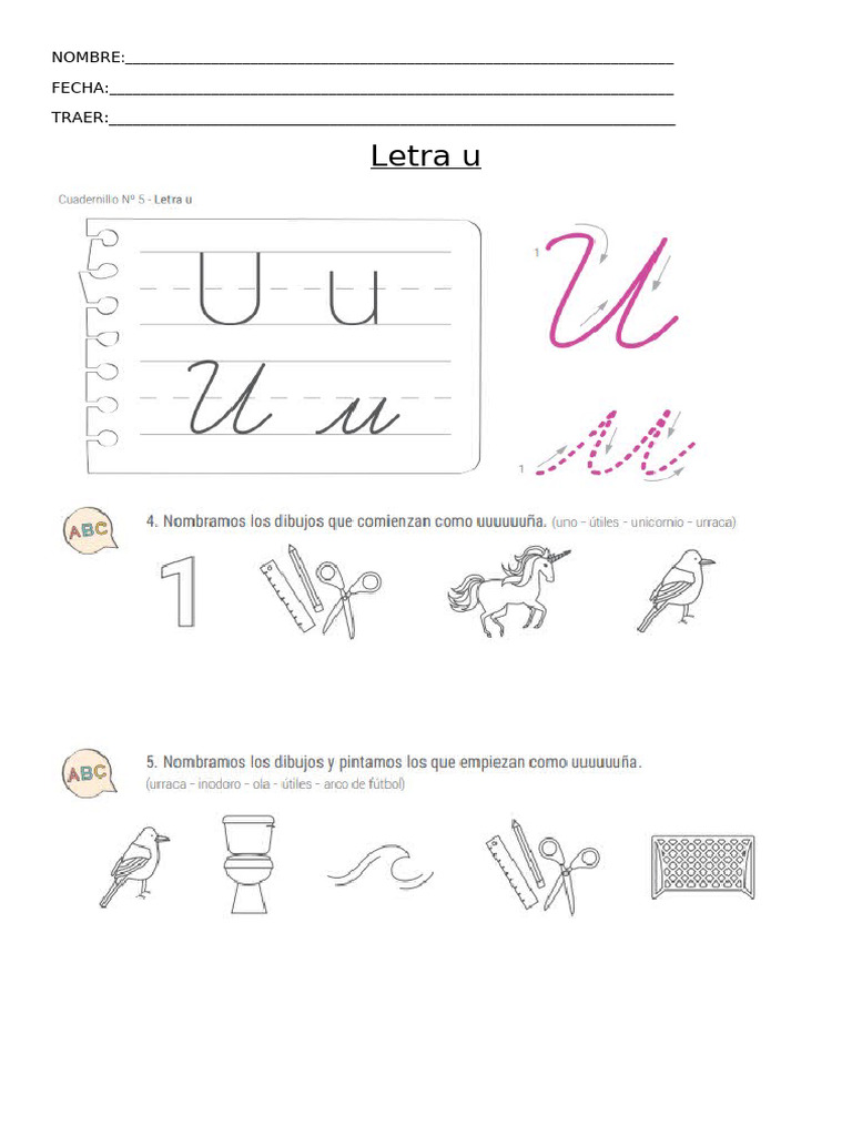 Letra U | PDF