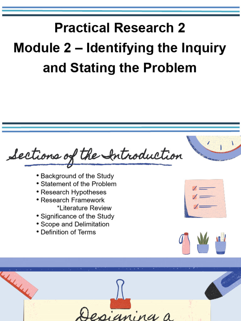 PR2 Module 2 Research Introduction Chapter 1 Sections | PDF | Cognition | Scientific Method