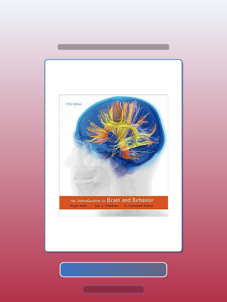 An Introduction To Brain and Behavior Fifth Edition by Bryan Kolb Ian Q ...