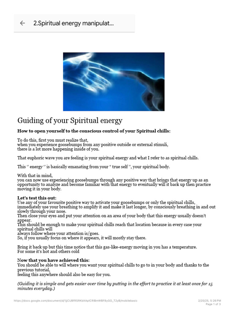 Spiritual Energy Manipulation Guide | PDF