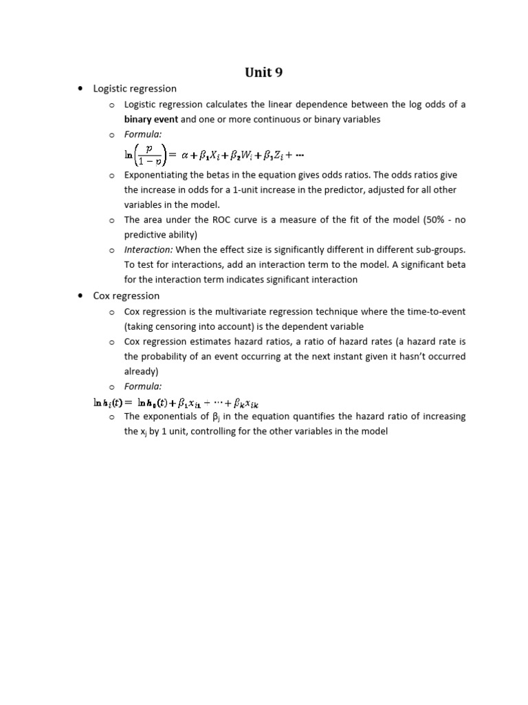 Quick Summary Unit 9 | PDF
