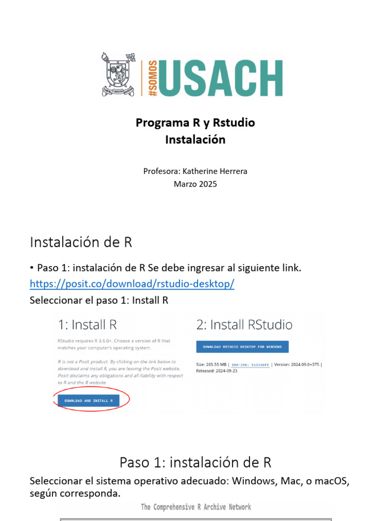 Instalacion R y Rstudio 610028 | PDF