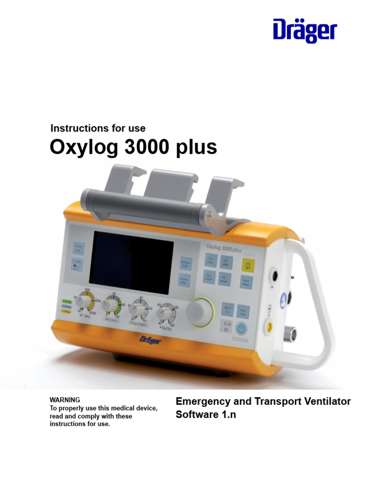 Oxylog 3000 Plus User Instructions | PDF | Medical Device | Breathing