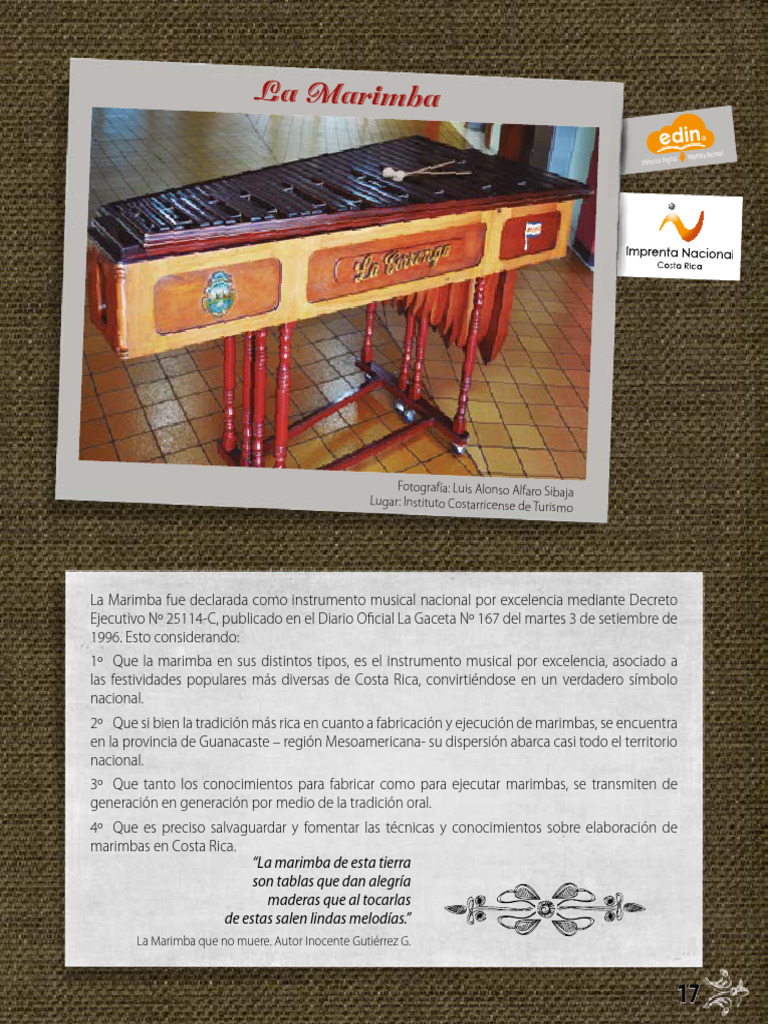 La Marimba: Símbolo Nacional de Costa Rica | PDF