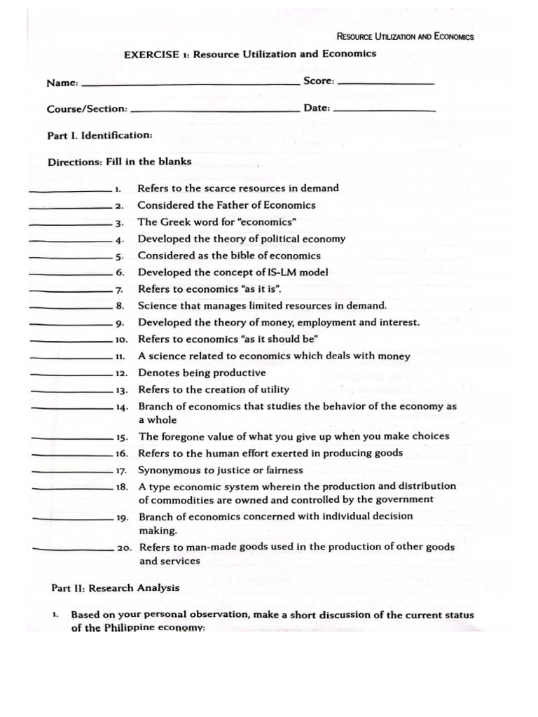 Chapter 1 Exercise 2 | PDF
