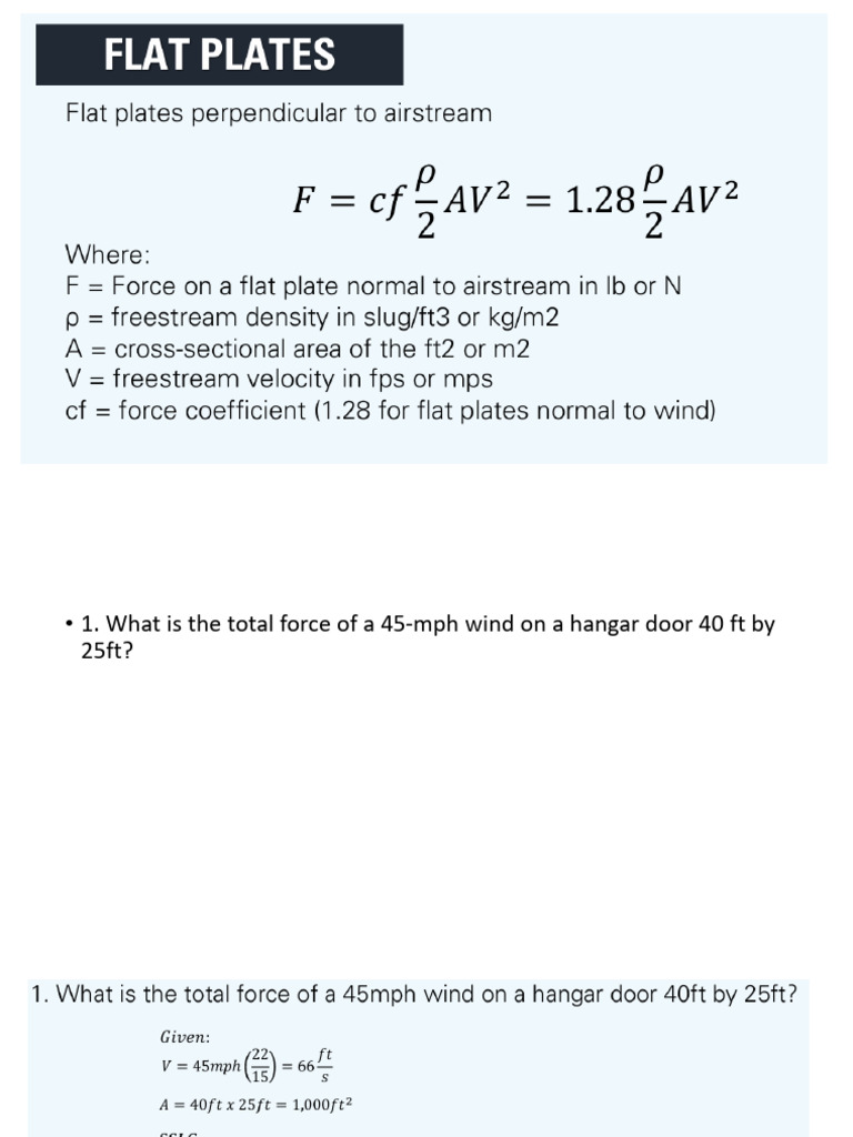 Flat Plates Lift Curve Slope | PDF