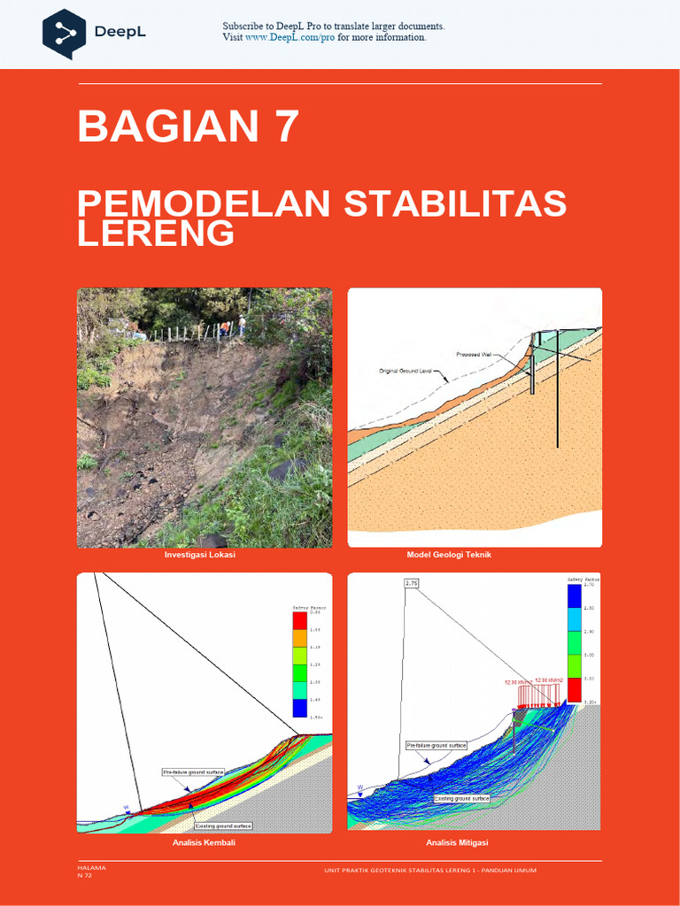 Pemodelan Stabilitas Lereng Tanah | PDF