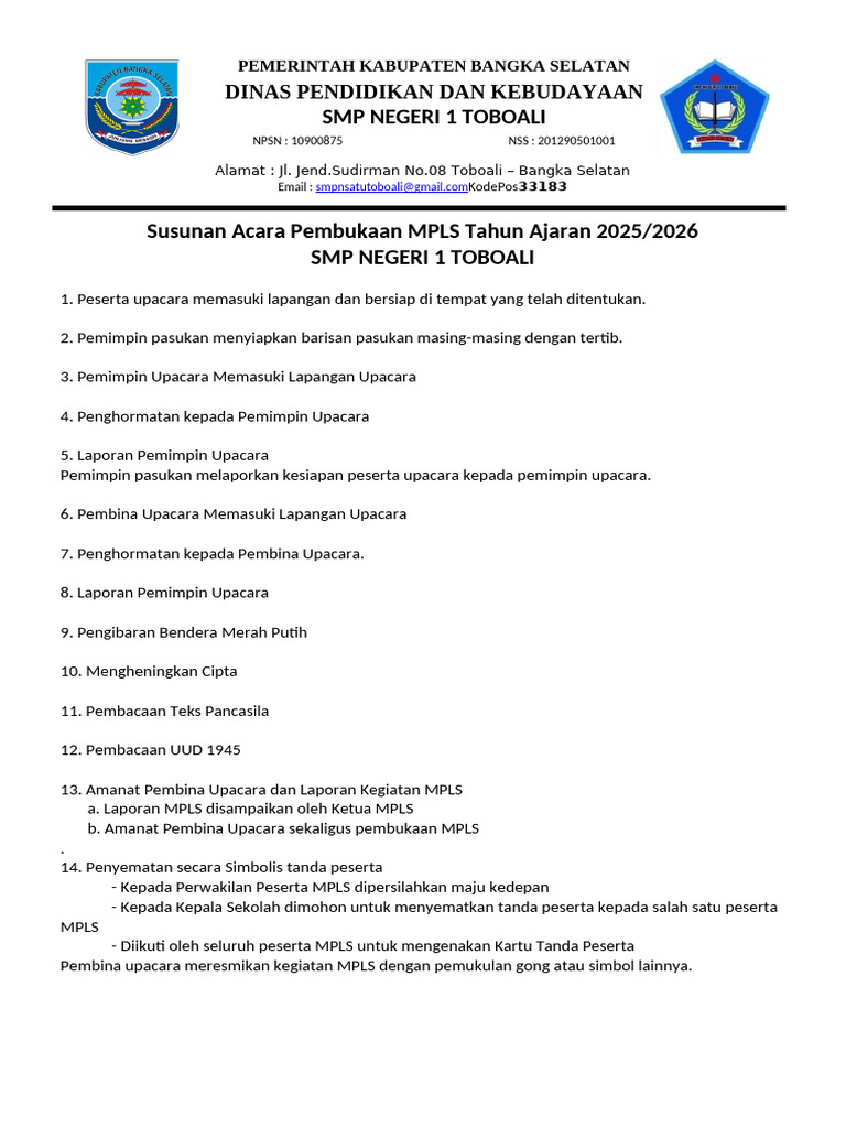 Susunan MPLS 2025 | PDF