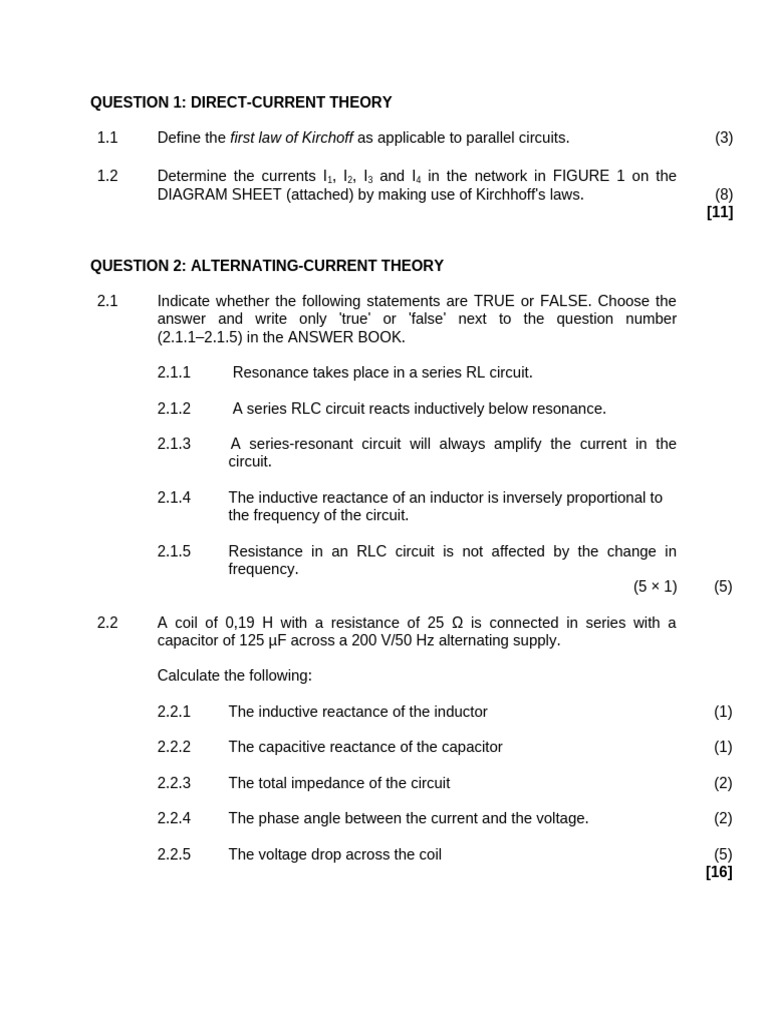 INDUSTRIAL N3 August 2025 | PDF | Inductor | Capacitor