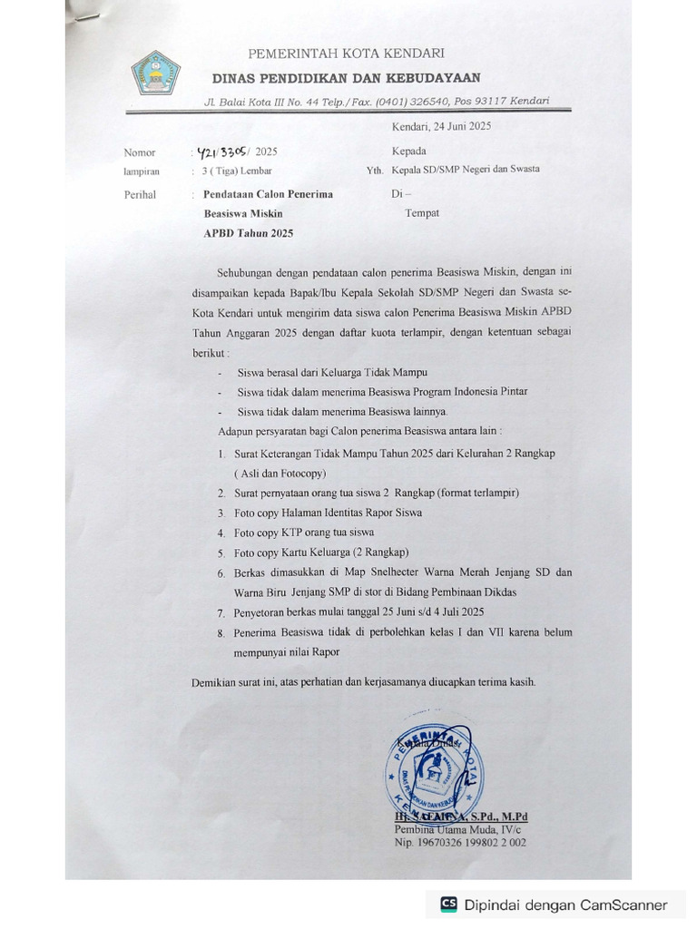 Pendataan Calon Penerima BSM | PDF