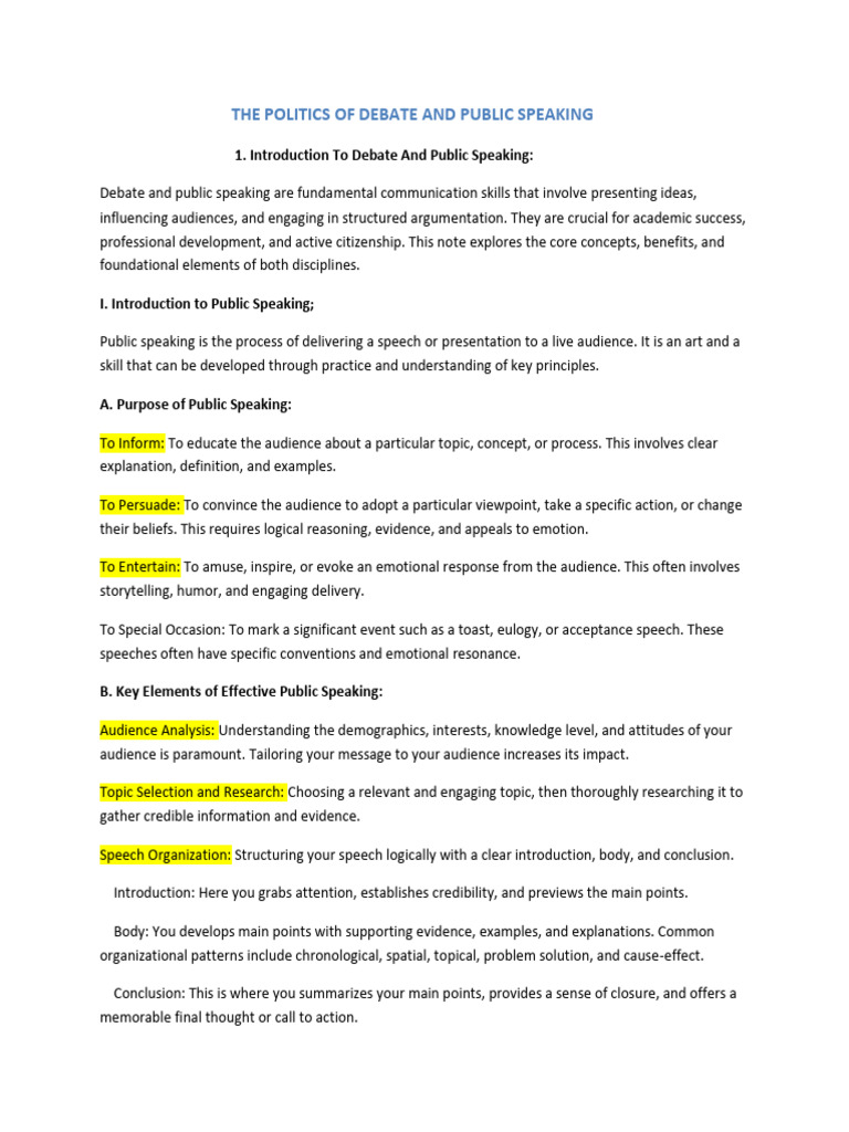 Debate and Public Speaking-Wps Office | PDF | Public Speaking | Argument