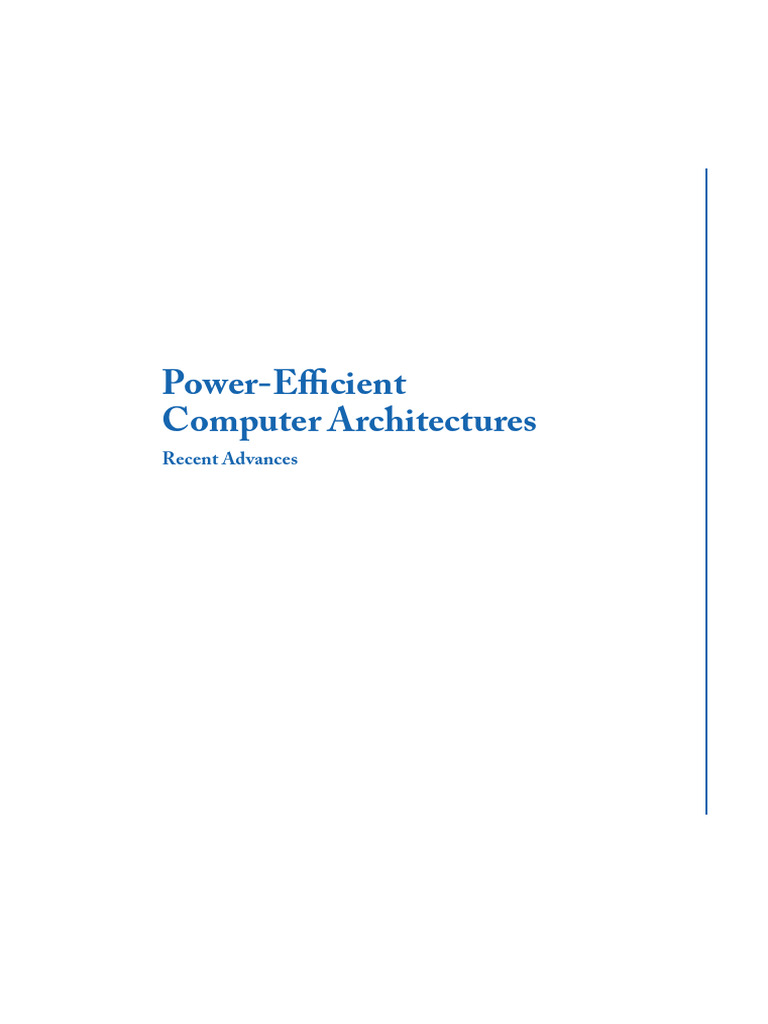 Power-Efficient Computer Architectures | PDF | Multi Core Processor | Cmos