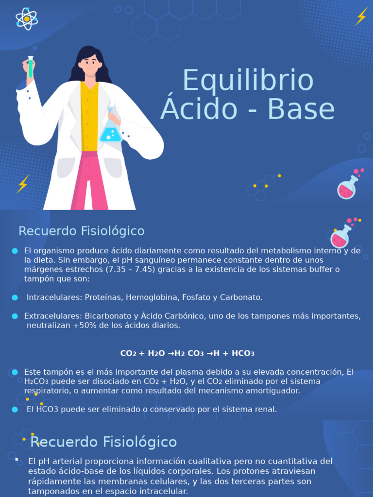 Equilibrio Ácido-Base: Diagnóstico y Tratamiento | PDF | Solución ...